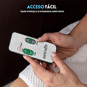 SereneLife Compact Portable Steam Sauna - Detoxify & Soothing Infrared Heated Body Therapy, Energy & Power-Efficient Design, Includes Folding Chair & Heated Foot Pad (Black)