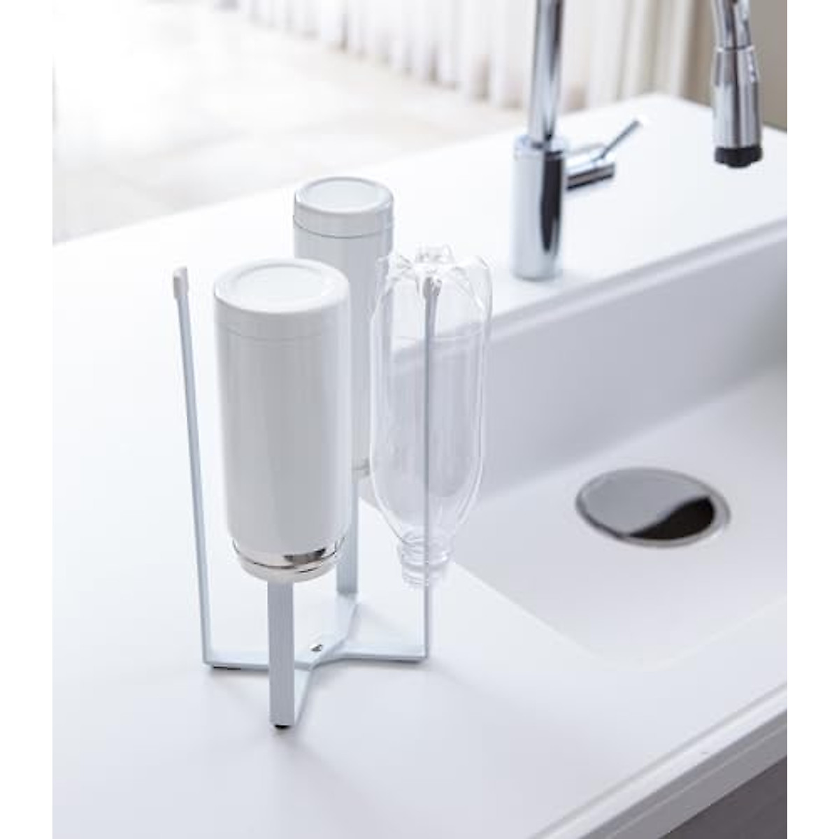 YAMAZAKI home 6784 Kitchen Multi Eco Stand-Multifunctional Plastic Bag Holder, One Size, White