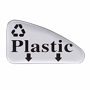 Safco Products 9931SS Dual Bin Recycling and Trash Can, 30 Gallon Total, Two Separate Liners, Decals Included, Silver