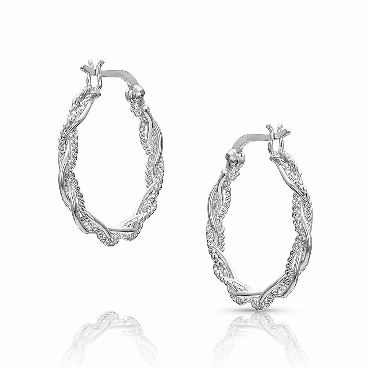 Montana Silversmiths Braided Rope Hoop Earrings - ER4580