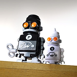 Suck UK Salt And Pepper Shakers | 2 Salt And Pepper Shaker Robots | Funny Kitchen Gadgets & Kitchen Accessories | Salt And Pepper Set For Kitchen Decor | Novelty Gifts | Salt And Pepper Shakers Funny