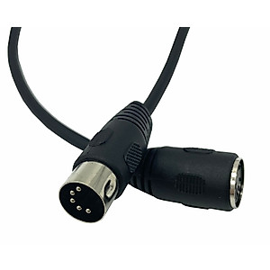 5-Pin DIN MIDI Extension Cable, Dafensoy 5-Pin DIN MIDI Male to Female Adapter Extension Cable, for MIDI Keyboard, Keyboard Synth,MIDI Guitar and Other Music Gear (5Feet) (Male to Female)