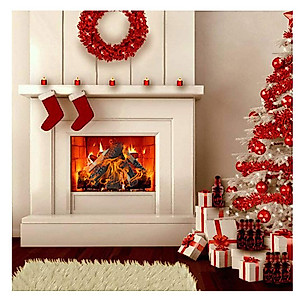 Dulousia Anyneo Ceramic Wood Logs, Gas Fireplace Log, Indoor Outdoor Fire Pits Lifelike Branch Gas Log for Vent Free, Propane, Electric, Gas Inserts (Style B-4pcs)