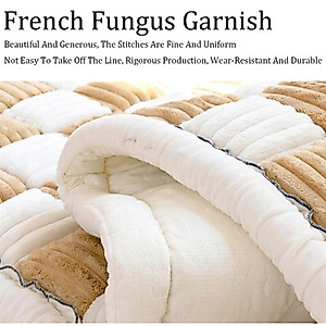 Funnyfuzzy Cream-Coloured Large Plaid Square Pet Mat Bed Couch Cover,Garden Chic Cotton Protective Couch Cover,A Chic Slipcovers for Pet Owners,Non-Sticky Cat/Dog Hair (27.6x70.9 in, Black)