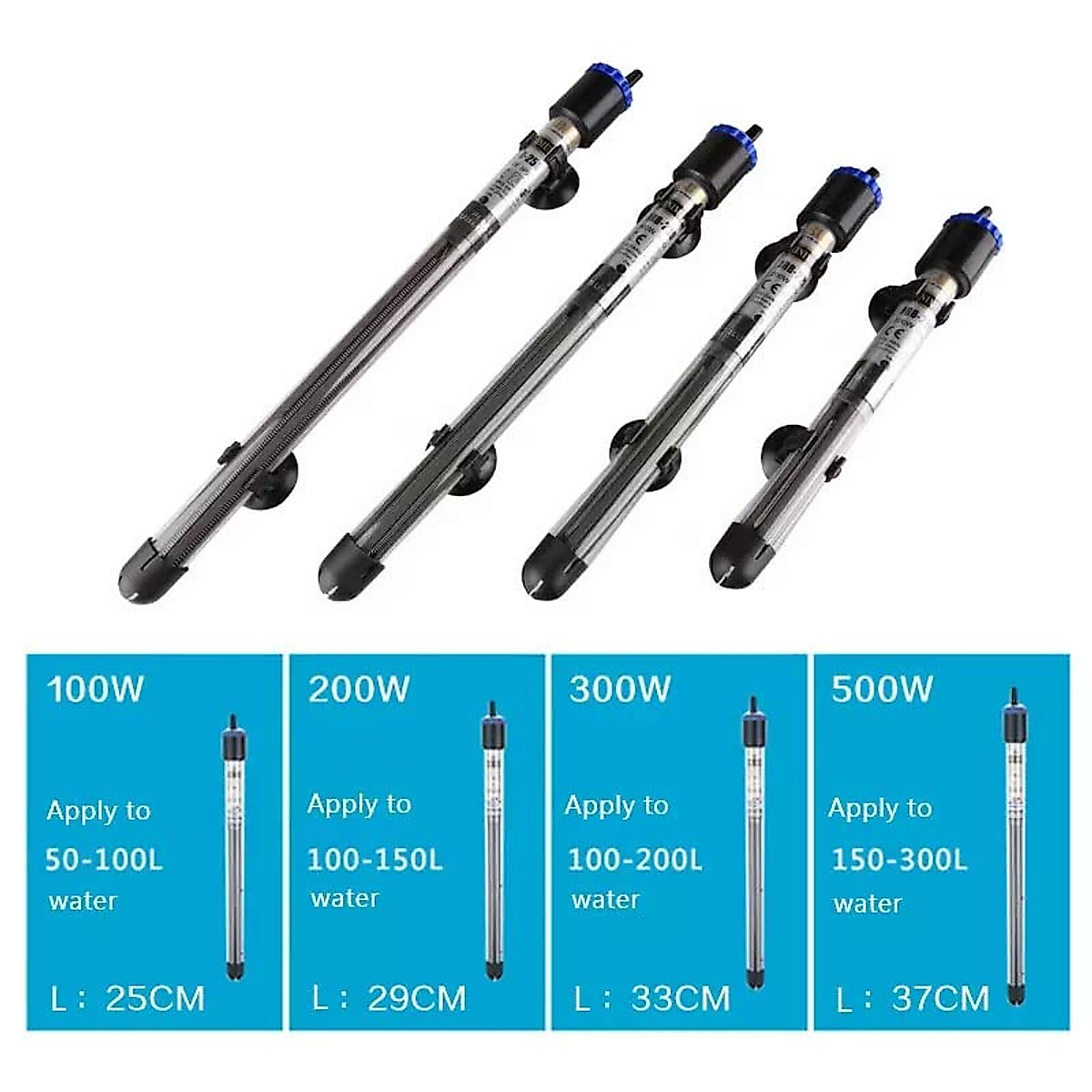 EVERGROW® 300W Aquarium Fish Tank Anti-Explosion Submersible Heater JRB-230