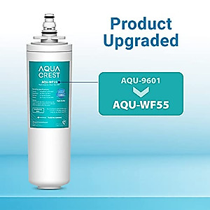 AQUACREST 9601 Water Filter, Model No.AQU-WF55. Replacement for Moen 9601 ChoiceFlo 9600, 9602, 9500, 9501, 9502, Fits F87400, F7400, F87200, 77200, CAF87254, S5500 Series of Moen Faucets (Pack of 1)
