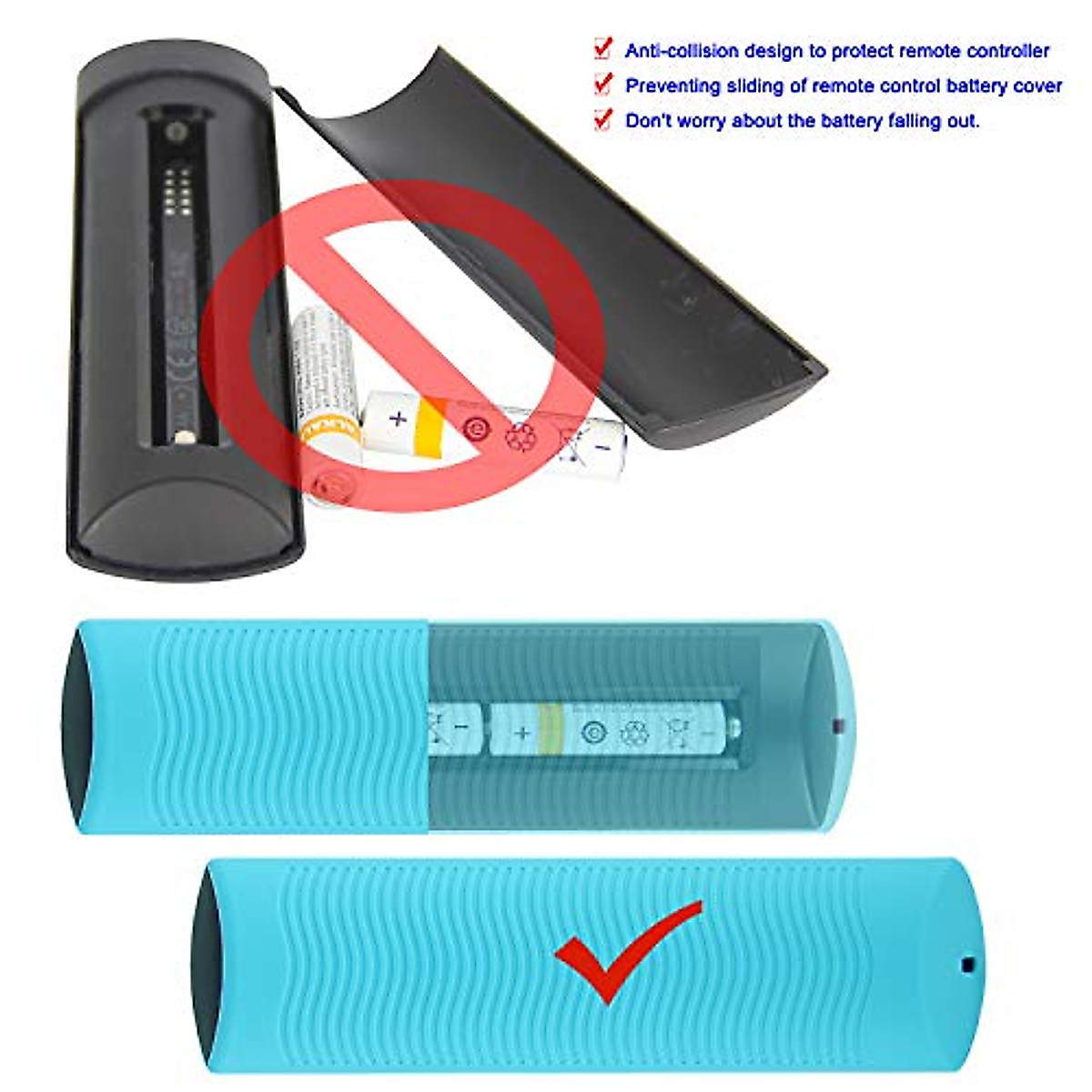 Pinowu Remote Case for Fire TV Stick 4K Compatible with All-New 2nd Gen Alexa Voice Remote Control Cover (2 Pack: Turquoise and Purple)