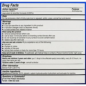 Allergy Eye Itch Relief Eye Drops by Alaway, Antihistamine, 10 mL (Pack of 2)