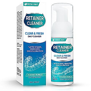 Retainer Cleaner Foam, Aligner Cleaner Spray, Denture Whitener Toothpaste & Braces Cleaning Set