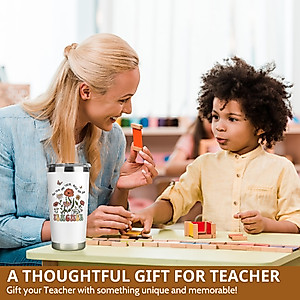 MENANA Teacher Appreciation Gifts - Teacher Gifts for Women - Thank You Gift Ideas for Teachers Women Daycare - Teachers Appreciation Week, Birthday, Back To School Gift - 20 Oz White Tumbler