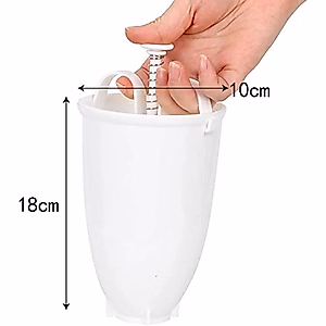 One hand Donut Maker Manual Donut Maker Plastic Doughnut Machine Mold Biscuit Donut Maker Donut-Depositor Made Waffle Dispenser Donut Kitchen Pastry Making Bake Ware DIY Baking Tool (1 PCS, White)