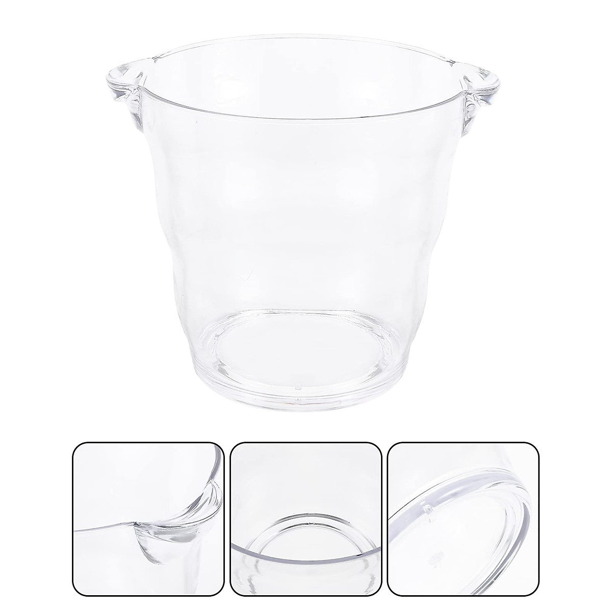 CLISPEED Wine Cooler Bucket Acrylic Wine Barrel Portable Bath Wine Bottle Chilling Tub Ice Bucket Square Stand Wine Ice Bucket Wine Bucket Cocktail Ice Bucket Ice Cubes Bucket Drinks Beer