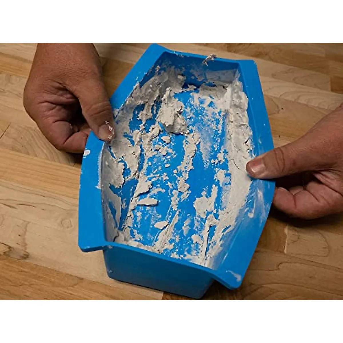 MUDFLEXTOOLS 10.5” Ez Clean Flexible Drywall Mud Pan-Soft Silicone-Ez Squeeze Grip-Stretches-Non-Stick-Rust Proof-Durable