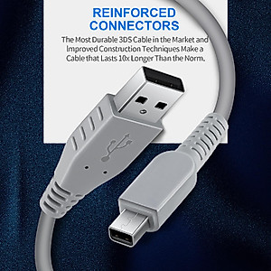 SENBOMA 3DS Charger Cable - 4.9FT OEM Original Replacement Power Charging Cord for New 3DS XL New 3DS 3DS XL New 2DS XL New 2DS 2DS XL 2DS DSi DSi XL (Bulk Packaging) (2)