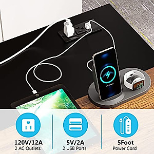 Tribesigns L-Shaped Computer Desk with Power Outlet and Drawer Cabinet, 55 inch Large Executive Office Desk Business Furniture with 40 inch Lateral File Cabinet Printer Stand for Home Office(Brown)