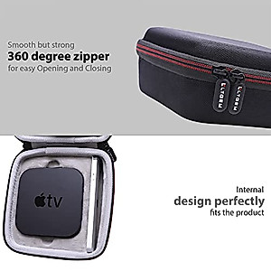LTGEM EVA Hard Case for 2021 Apple TV HD (32GB, 5th Generation) and Apple TV 4K (32GB, Previous Model) - Travel - Protective Carrying Storage Bag