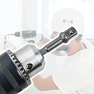 8 Pcs Drill Bit Adapter Impact Grade Socket Adapter Set Hex Shank Drill Nut Driver Bit Set Sizes 1/4", 3/8", 1/2-Inch for Screwdriver, Cordless Drill, Power Drill