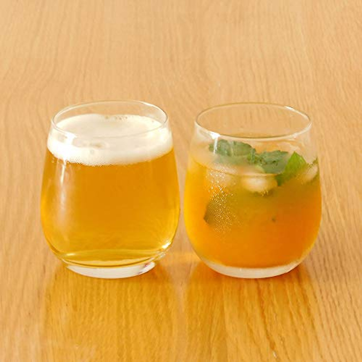 12 Ounce Stemless Wine Glasses/Whiskey Glasses/Beverage Glasses, Set of 4 Great For Drinking Wine, Whiskey or Juice, Versatile Glass Cups/Glassware Sets/Glass Tumblers