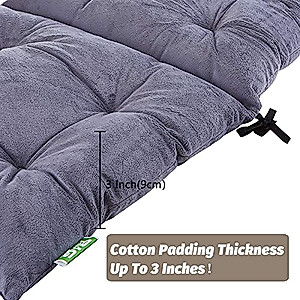 Big Hippo Rocking Chair Cushion,Soft Thicken Rocking Chair Cushion Set with Detachable Neck Pillow Back Support,Comfy Chair Cushion Pad with Ties for Outdoor Indoor Home Office,Gray