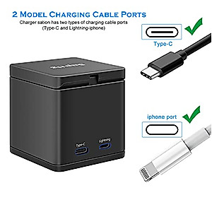 Suptig Battery Charger Compatible for GoPro Hero 8, Gopro Hero 7, Gopro Hero 6, Gopro Hero 5, 3-Channel Battery Charger Station for Hero 8 Hero 7 Hero 6 Hero 5