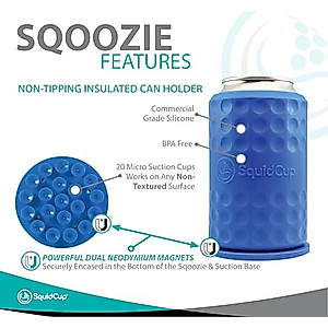 Sqoozie Non-Tipping Insulated Boat Can Holder (Island Blue, Standard)