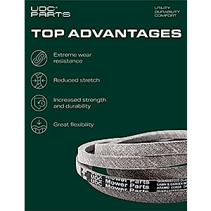 UDC Parts Mower Deck Belt 754-04045 / Kevlar Cord / 109.00 inches/for MTD Cub Cadet Toro 954-04045 112-5800