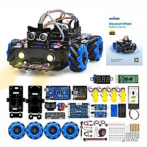 Mecanum Wheels Robot Car Kit for Arduino Mega2560 Raspberry Pi STEM Remote Controlled DIY Coding for Teens Adult
