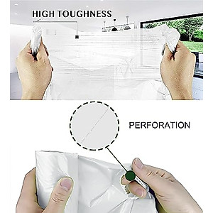 2.6 Gallon Trash Bags, 100 Counts Strong Durable Small Garbage Bags Ultra Thick Recycling Eco-Friendly Trash Can Liner Waste Bin Bags for Bathroom Kitchen Bedroom Office Car Pet (White)