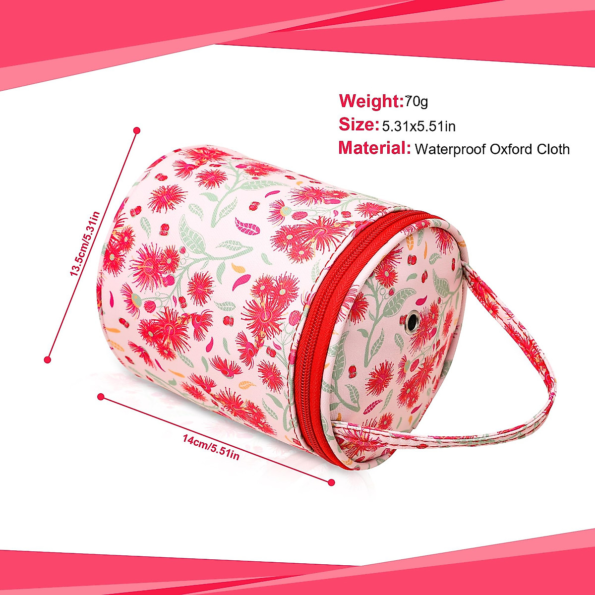 Qukou Yarn Storage Portable Bag, Knitting Bag, Small Size Knitting Projects Organizer for Yarns, Zipper Storage Bag（Taraxacum mongolicum）