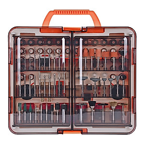 Luckyway 418-Piece Rotary Tool Accessories Kit, Grinding Polishing Drilling Kits, 1/8" Shank Electric Grinder Universal Fitment for Easy Cutting, Grinding, Sanding, Sharpening, Carving and Polishing