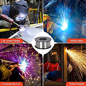 MIG Welding Wire, Flux Core Welder Wire E71T-GS .030" 2-Pound Spool Gasless Carbon Steel Mig Welding Wire