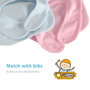 YSCULBUTOL Baby Twins Bodysuits Best Friends Forever Baby Clothes Set with Bibs Girl Outfit with hat (Pink, 0-3 Months)