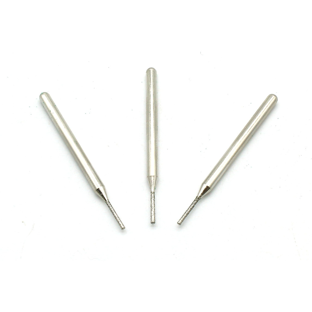 TEMO 30 pc 1 mm (1/32 Inch) Coarse Diamond Coated Burrs Glass Drill Bit Set Grit 80 with 1/8 Inch Shank for Dremel Rotary Tools