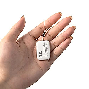 Nutale Key Finder Locator Mini Smart Bluetooth Tracker Anti-Lost Bidirectional Alarm Mode Wallet Tracker Key Finder Keychain for Find Key Pets Luggage Wallet - Blue/White (White)