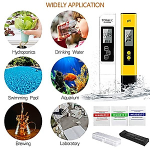 PH Meter, TDS PPM Meter, 3 in 1 Soil PH Tester [Upgraded Version] Moisture Meter Combo, PH/EC Tester Digital Kit for Home Water, Hydroponics, Plants Garden Soil and Aquarium Use