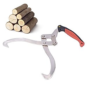 Yosoo Health Gear Log Tongs Log Gripping Lifting Kit, 12 Inches Log Grapple Hook Wood Claw for Garden Wood Handling Dragging Carrying, Non Slip Grip Log Tong Tool Solid Iron Claw