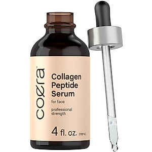 Coera Collagen Serum for Face | 4 fl oz | with Collagen Boosting Peptides | Professional Strength Formula | Free of Parabens, SLS, & Fragrances | Packaging May Vary