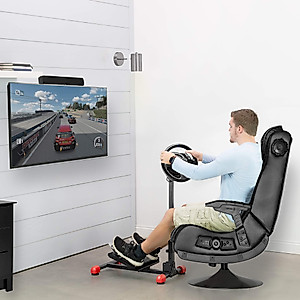 VIVO Racing Wheel Stand with Gear Shifter and Pedal Mount Wheel, Gear Shifter, Pedals Not Included Fits Logitech, Thrustmaster, Fanatec, Compatible with Xbox, Playstation 3, PC Games STAND-RACE1A