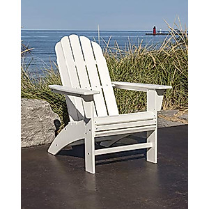 POLYWOOD AD600 Vineyard Curveback Adirondack Chair, Teak