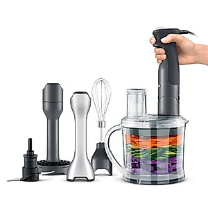 Breville BSB530XL the All In One Immersion Blender, Stainless Steel, Graphite & Silver