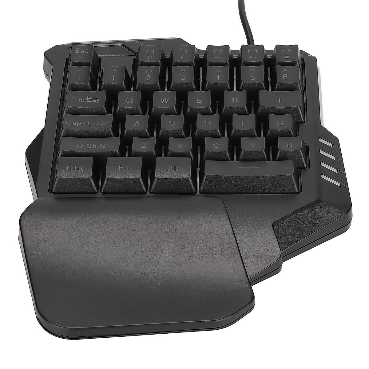 LISND One Handed Keyboard, Plug and Play One Handed Gaming Keyboard Ergonomic Design Wide Compatibility for Dorm for Game for Home