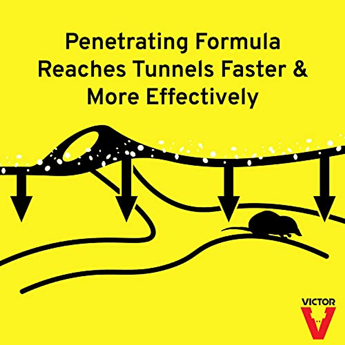 Victor M7002-2 Mole, Gopher, Vole, and Other Burrowing Animals Outdoor Repellent ,Yellow