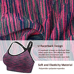 YEYELE Medium Support and Removable Pad Tank Top Racerback Post Surgery Sports Bras for Women