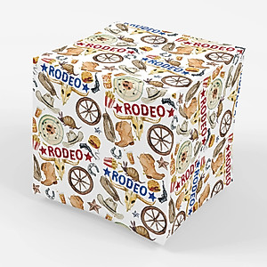 Stesha Party Western Wrapping Paper Rodeo Gift Wrap - Folded Flat 30 x 20 Inch (3 Sheets)