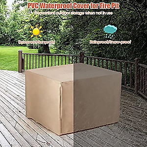 Tangkula 5-Piece Patio Furniture Set with 30 Inches Gas Fire Pit Table, Outdoor Wicker Conversation Sectional Sofa Set with Storage Box and Coffee Table, 50,000 BTU Propane Fire Pit Table (Red)