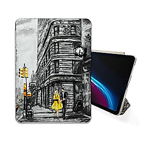 Kawaii Painting City Travel case Compatible with iPad Mini Air Pro 7.9 8.3 9.7 10.2 10.9 11 12.9 inch Pattern Cover New 2022 2021 Trifold Stand 3 4 5 6 7 8 9 Generation 306 (10.2" 7/8/9 gen)