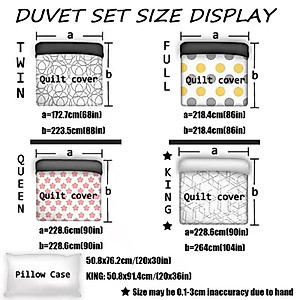 MAIJIEDUO Bandana Red Damascus Rug Style Duvet Cover Set, Queen Girly Bedding Sets, Coverlet Set Decorative Quilted 3 Piece, Ultra-Soft Comforter Cover with 2 Pillowcases All Season(90*90inch)