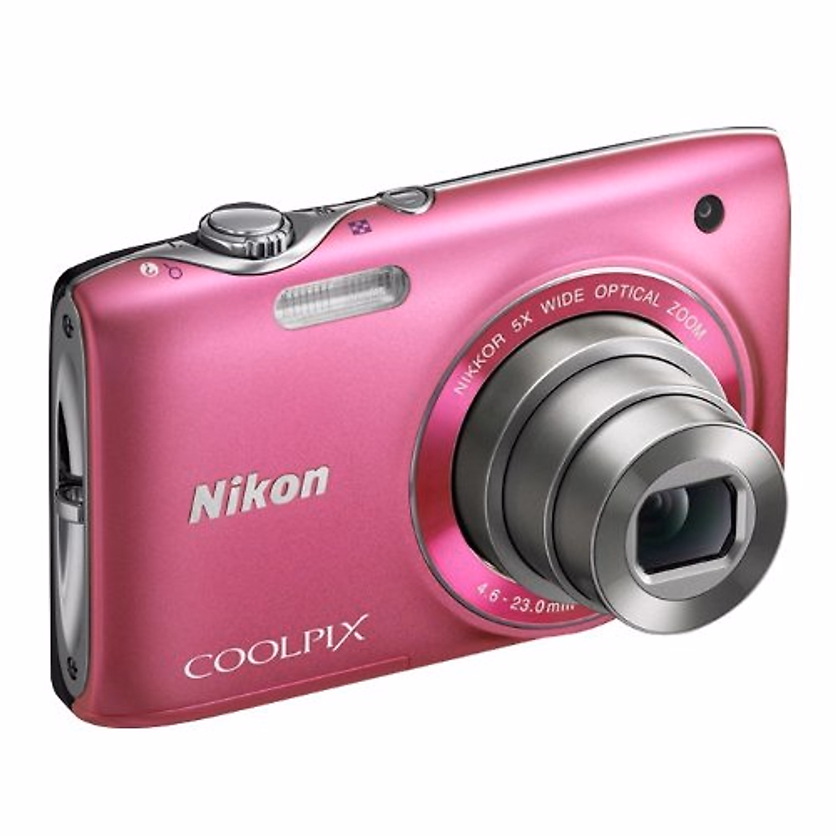 Nikon COOLPIX S3100 14 MP Digital Camera with 5x NIKKOR Wide-Angle Optical Zoom Lens and 2.7-Inch LCD (Pink)