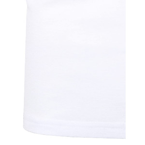 HOOD CREW Mens Short Sleeve Polo Shirts Stylish Design Summer T Shirt White M