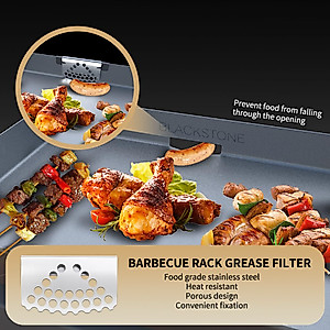 Reusable Rear Grease Drainage Funnel for Blackstone 36'' 28'' 22'' 17'' Inch, Upgraded Blackstone Accessories with Removable Grease Gate, Leakproof Large Capacity Grease Catcher System